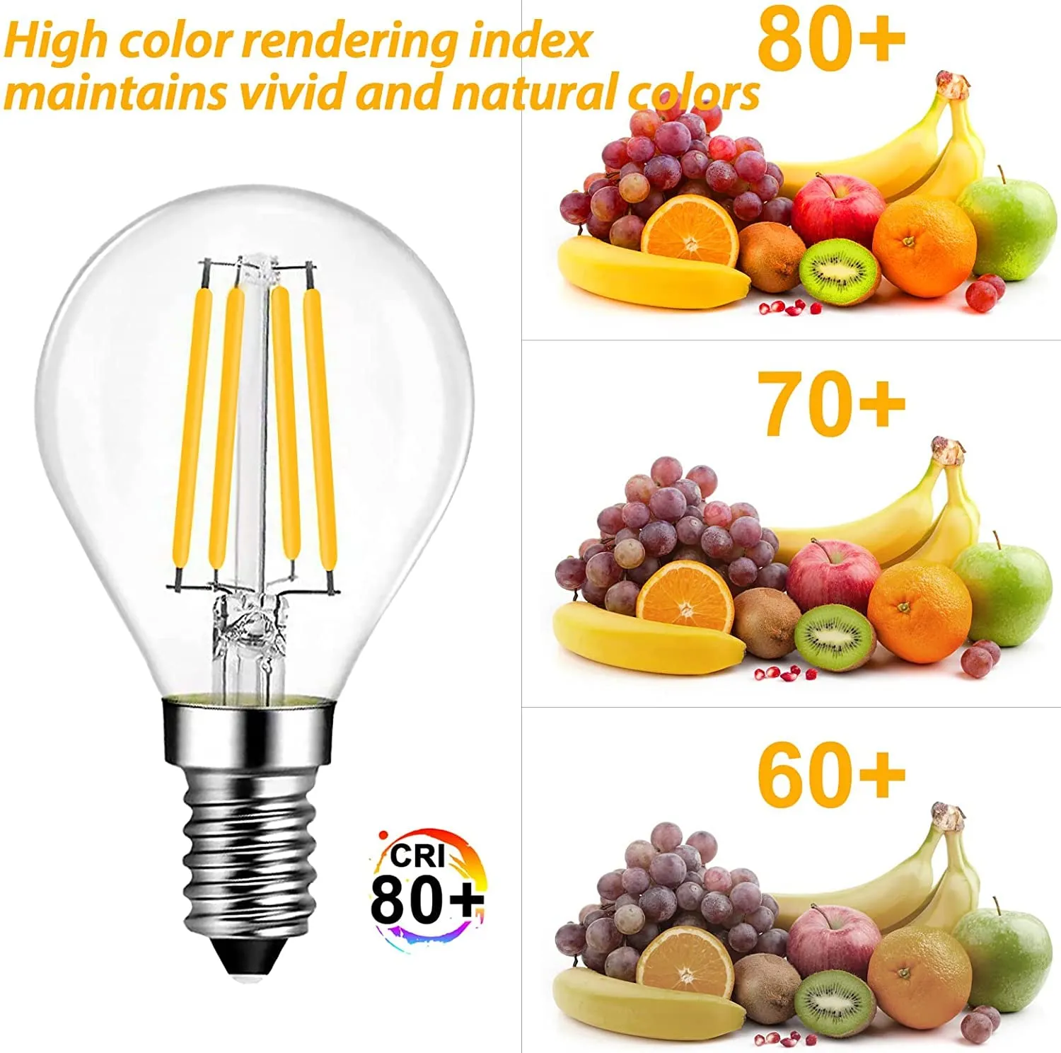 G45 Globe LED Filament Light Bulb 4W 6W P45 Retro E14 Screw Base 220V ...