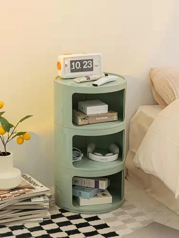 Multi Tier Plastic Storage Bedroom Storage Cabinets For Bedside Tables ...