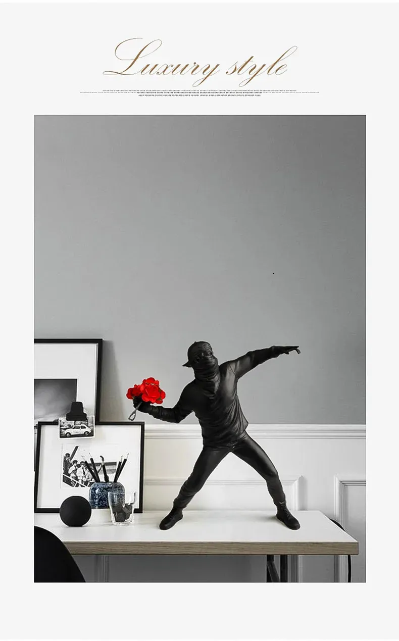 Home Goods Garden Statues Resin Art Sculpture: Modern Thrower Figurine ...