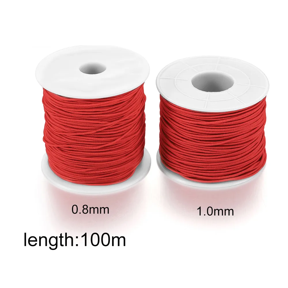 100M Premium Elastic Bead Cord - 0.8/1mm Strong Stretch Thread for ...