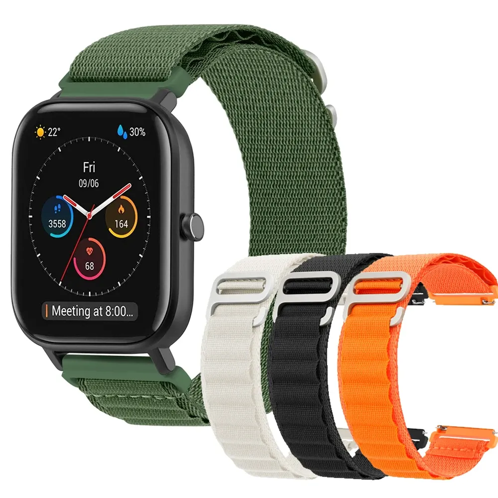 Amazfit Bip Watch Bands & Straps 20mm/22mm Alpine Loop For GTS/GTR 42mm ...