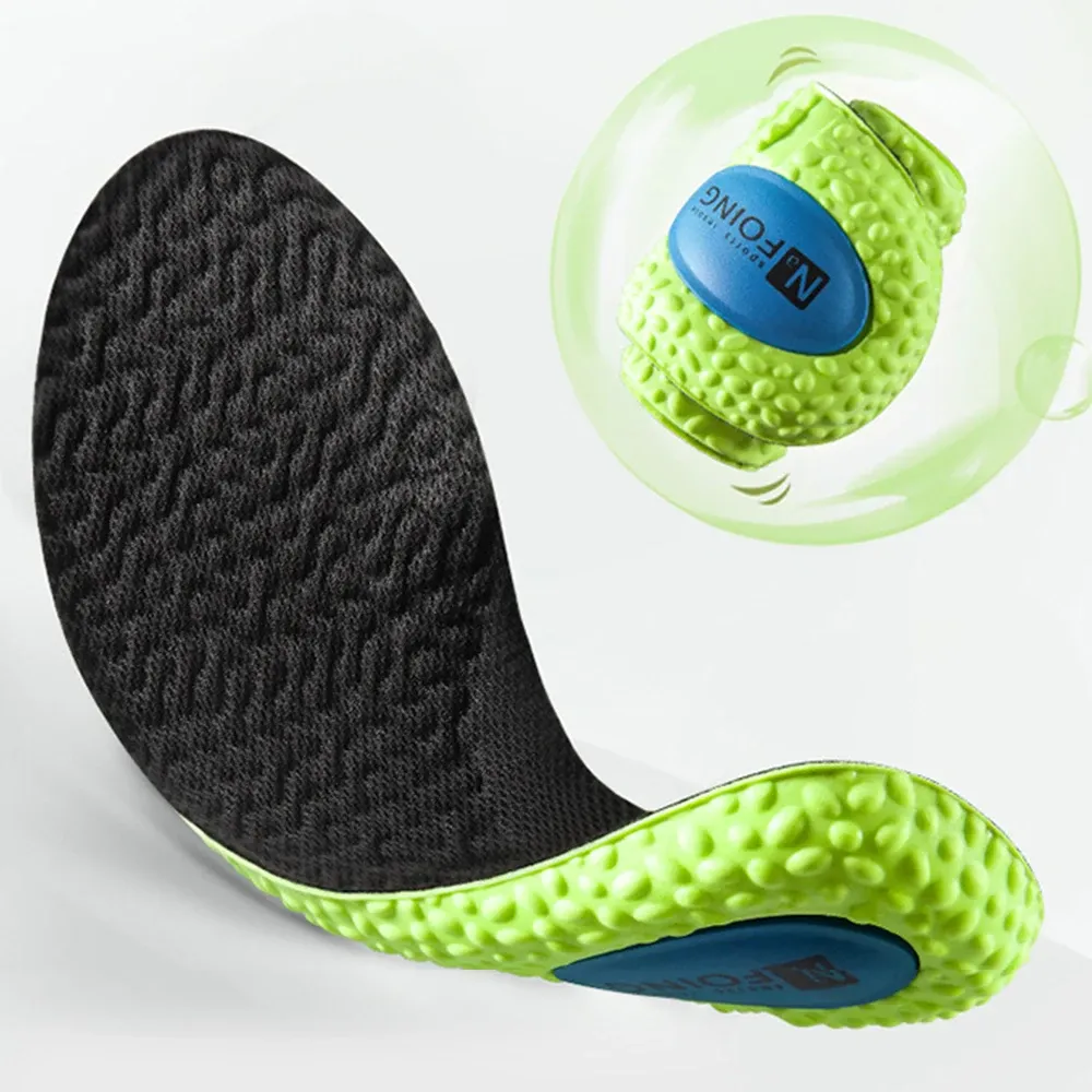 Shoe Insoles Mens Insoles Sports Shock Absorption Insole Gray Pu Memory ...