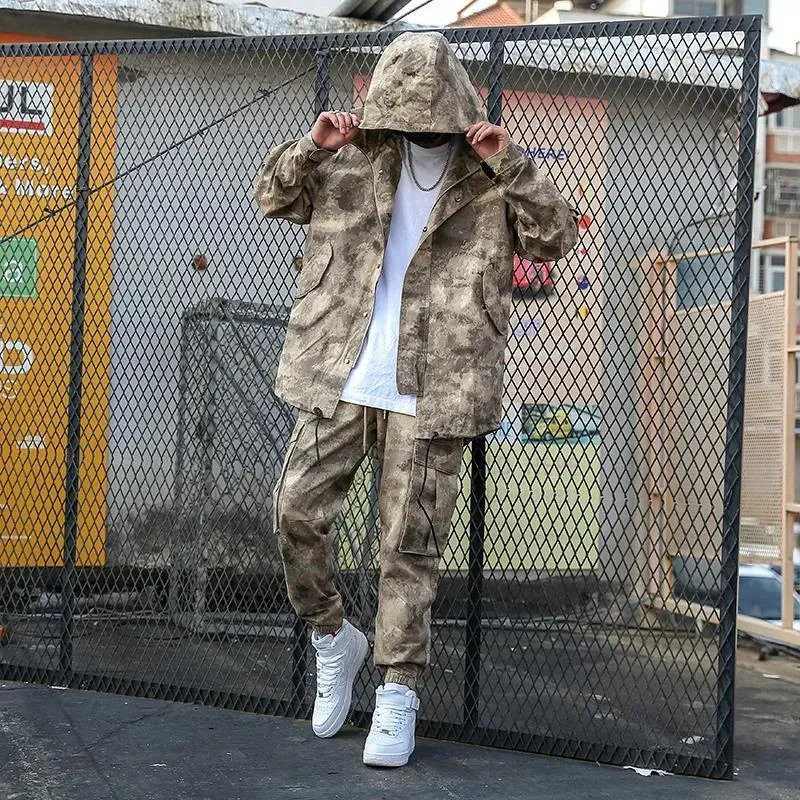 DHgate.com:Streetwear Camouflage Tracksuit: Loose-Fit Casual Multi ...