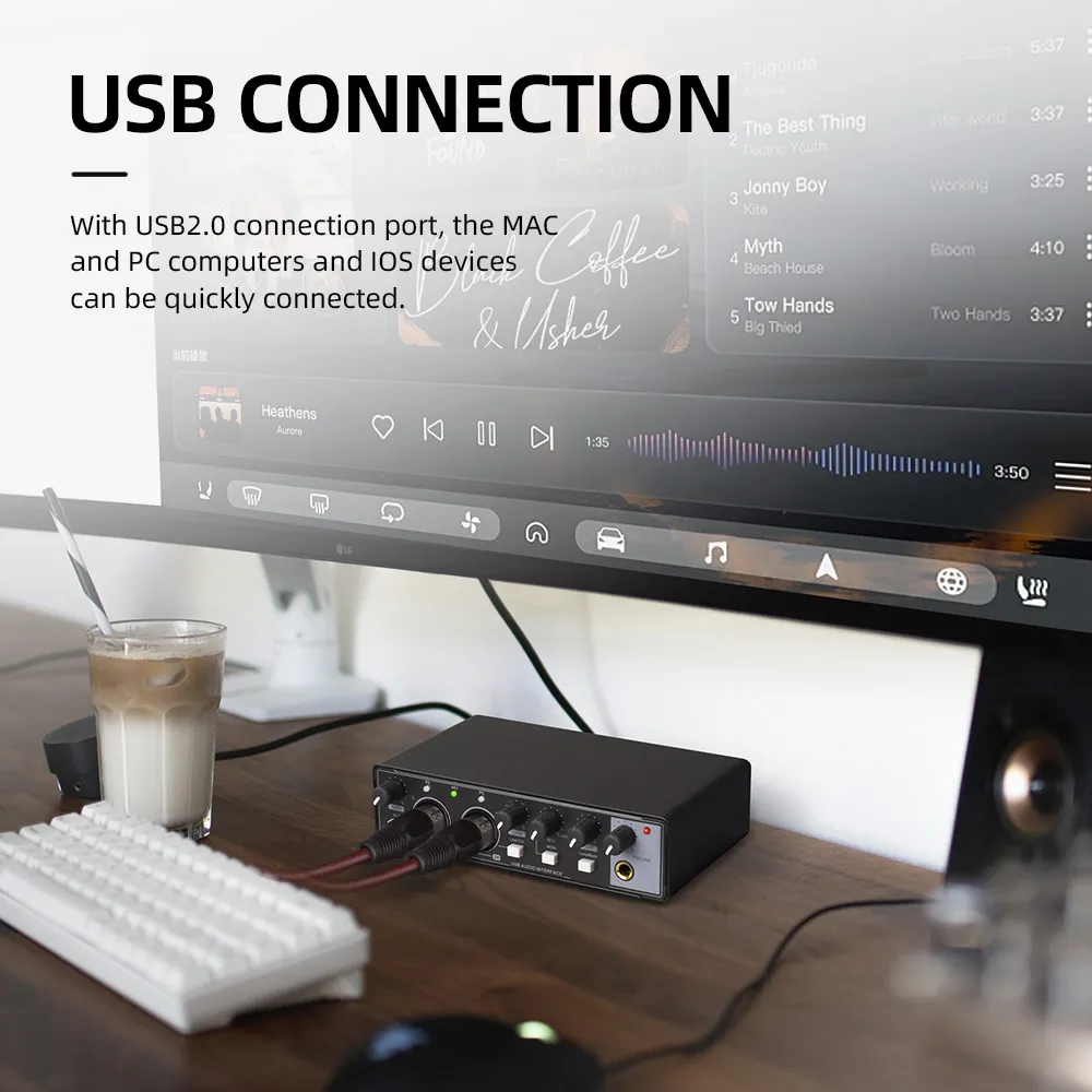 Karaoke Sound Card: MD22 Professional Audio Interface For Live ...