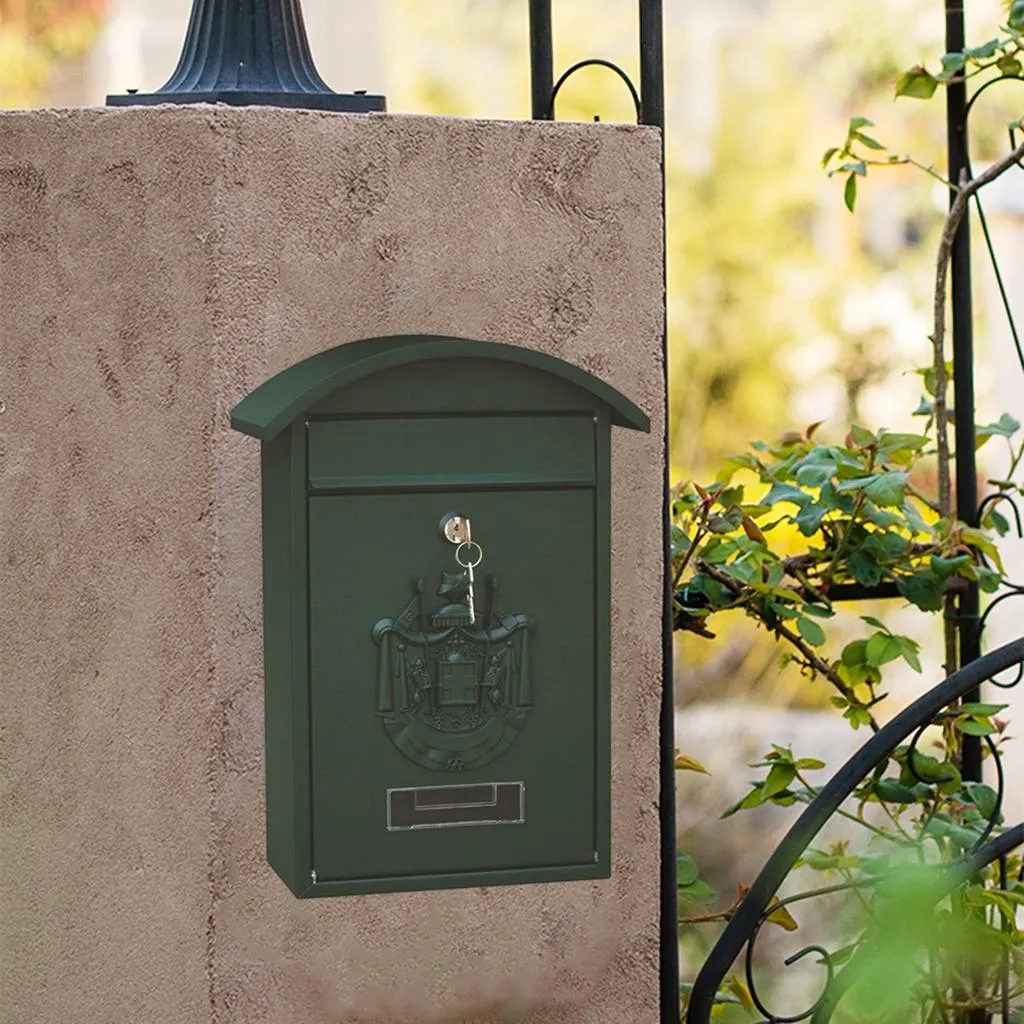 DHgate.com:Vintage Metal Mailbox Wall Mount Locking Mailbox Drop Box ...