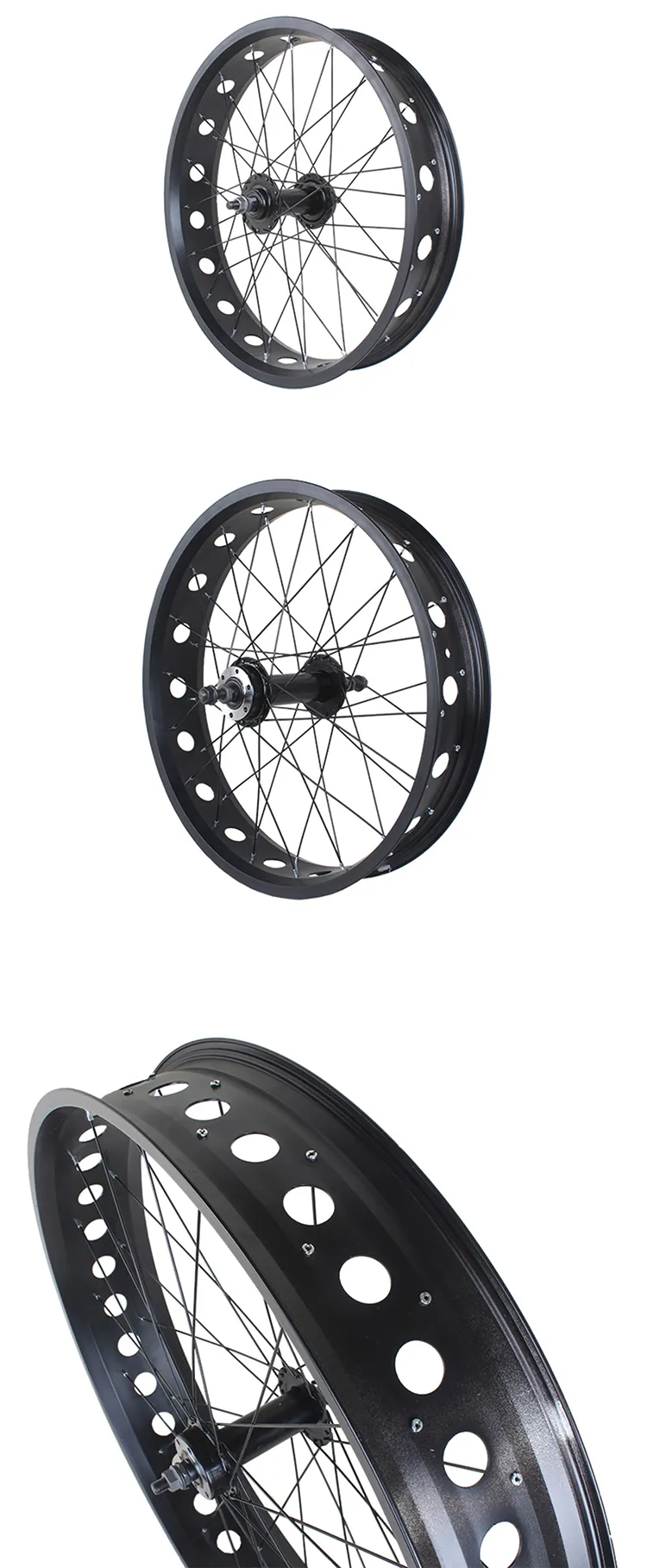 26x4 Fat Tire Wheelset Super Wide Rim For 26 Inch Fat Bikes, Snow Bikes ...