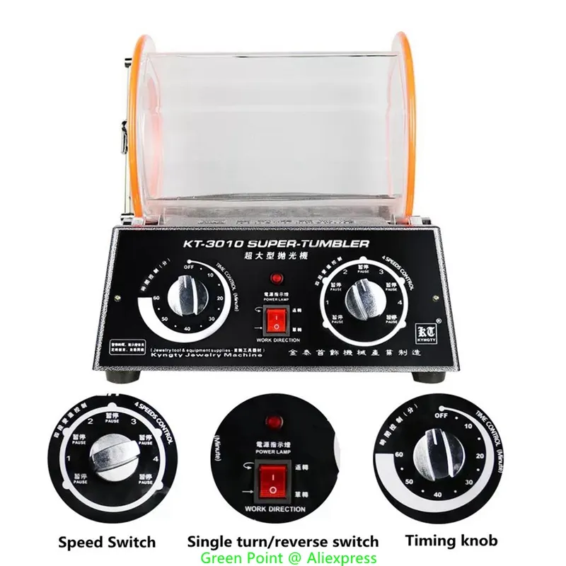 KT-3010 Magnetic Rolling Drum buffing machine for Jewelry - 12kg ...