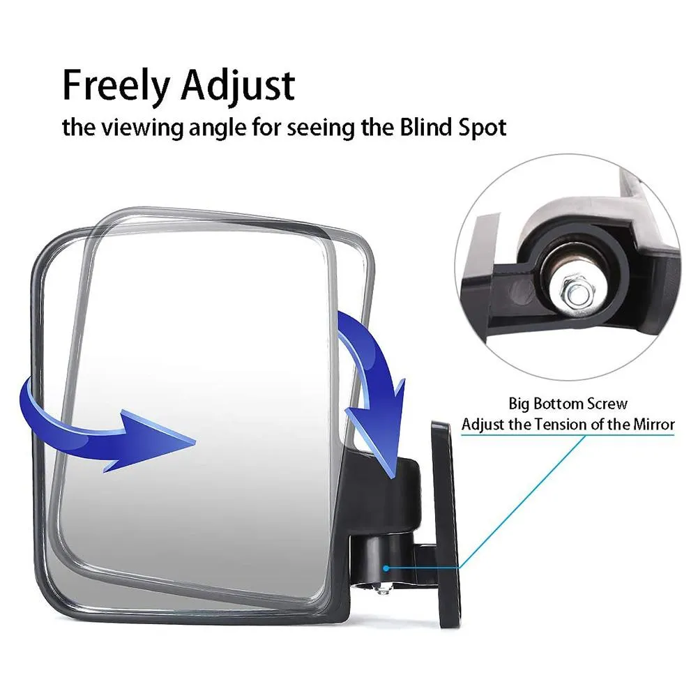 DHgate.com:2024 Universal Golf Cart Side Mirrors, Pair of Black Folding ...