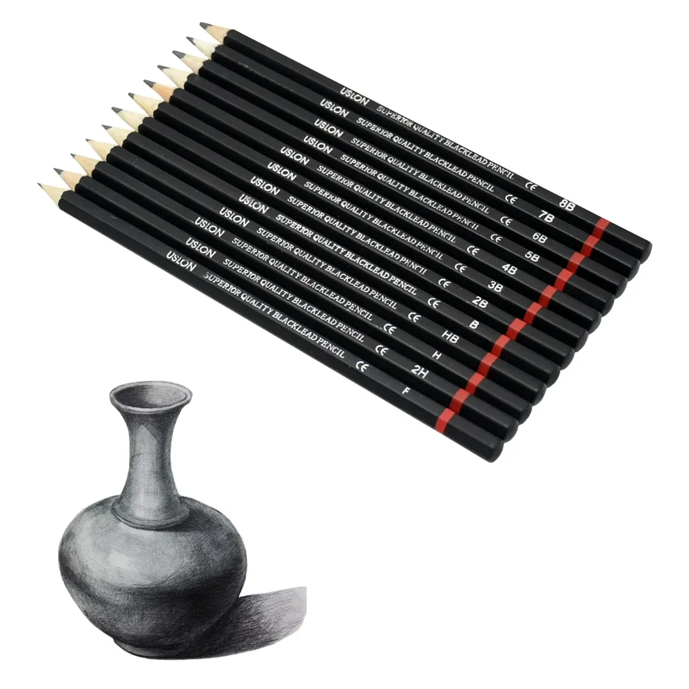 Professional Drawing Sketching Pencil Set, B 2B 3B 4B 5B 6B 7B 8B 2H H ...
