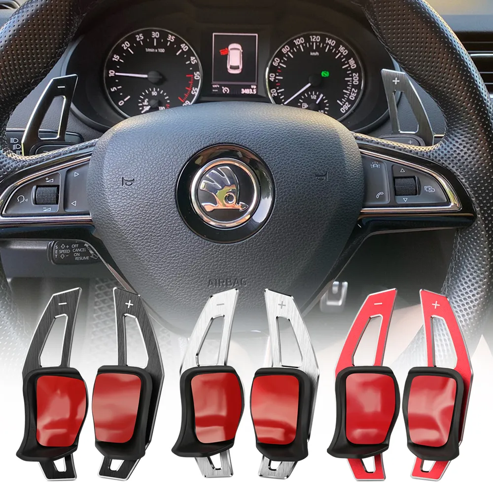 Premium Aluminum Alloy DSG Steering Wheel Shift Paddles for Skoda ...