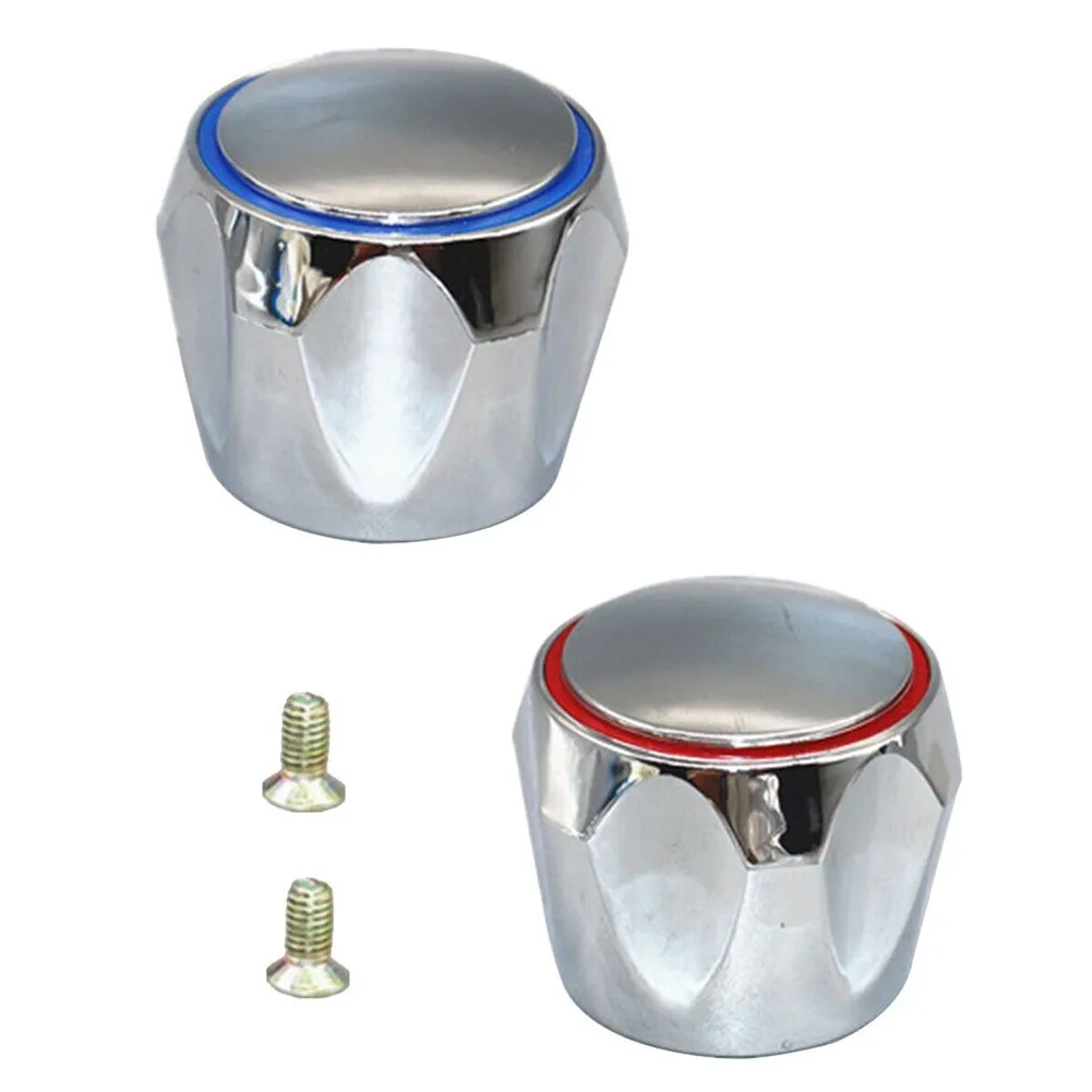 DHgate.com:2 PackPlastic Top Head Covers Faucet Handle, Metal Chrome ...