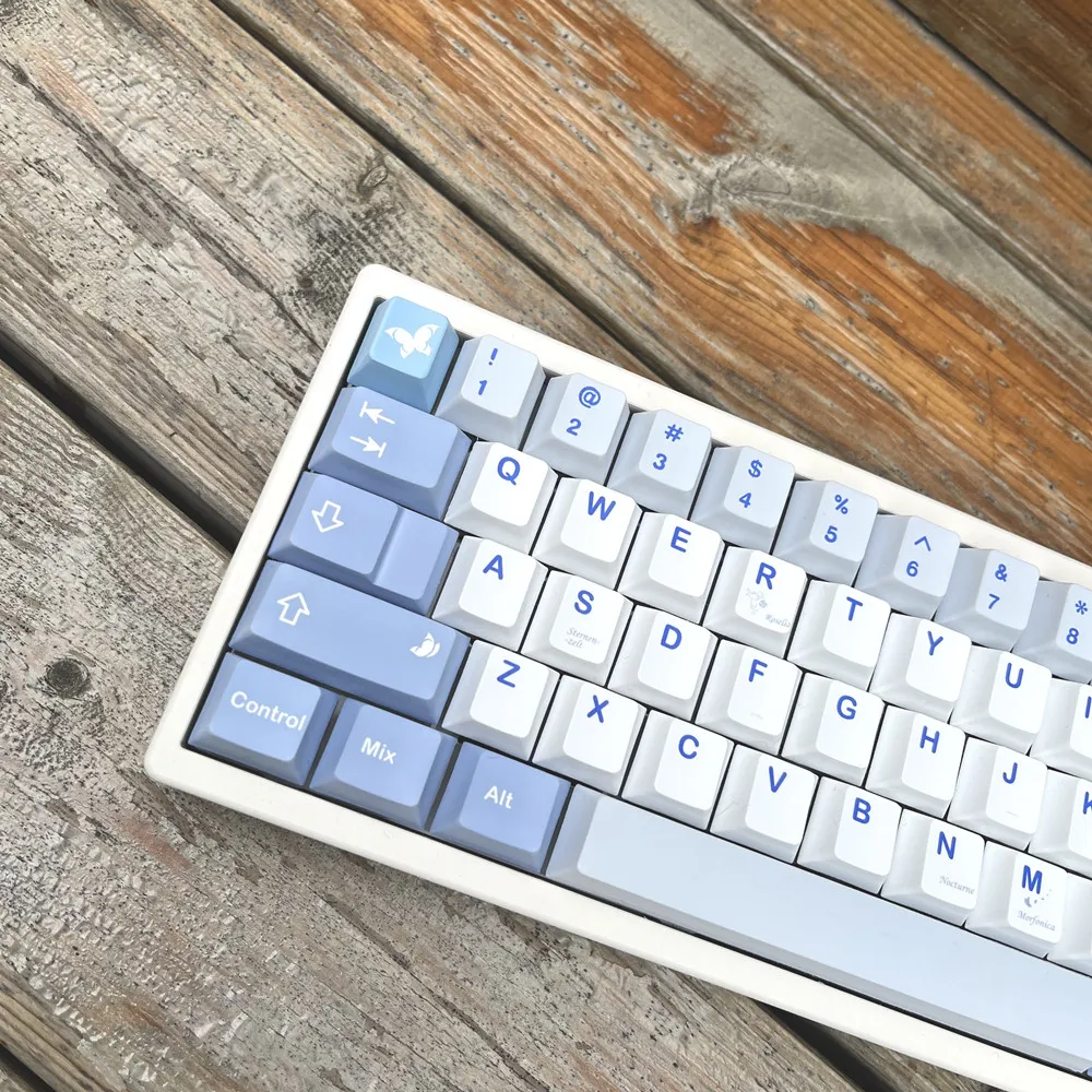 Starry Night PBT Keycaps - 142 Keys Cherry Profile Side-Printed ANSI ...