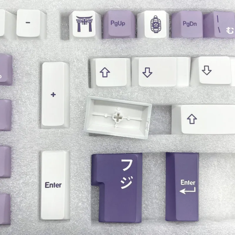 PBT 140 Keys Wisteria Keycap Cherry Profile Dye Subbed Japanese ANSI ...
