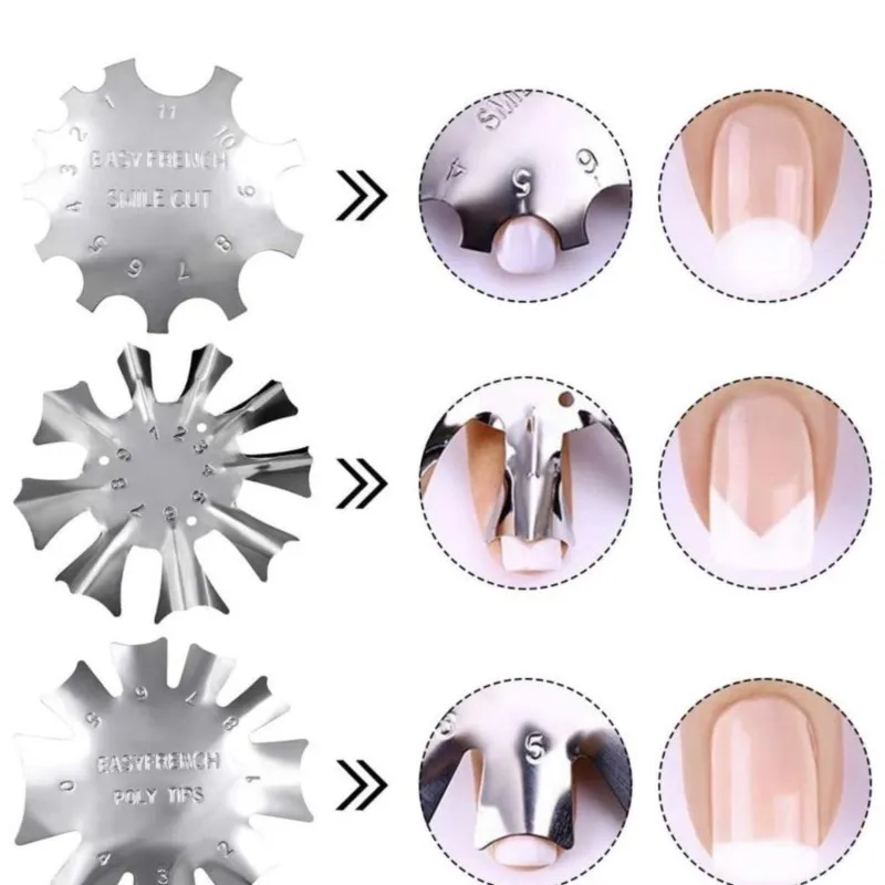 Easy French Cut V Shape Tips Manicure Edge Trimmer C Curve/Oval Shape ...