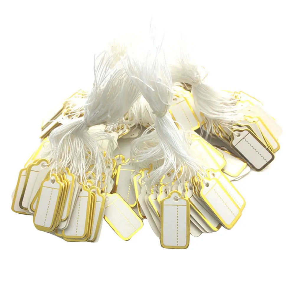 Pack of 500 Merchandise Sale Price Tags Paper Jewelry Necklace Labels ...