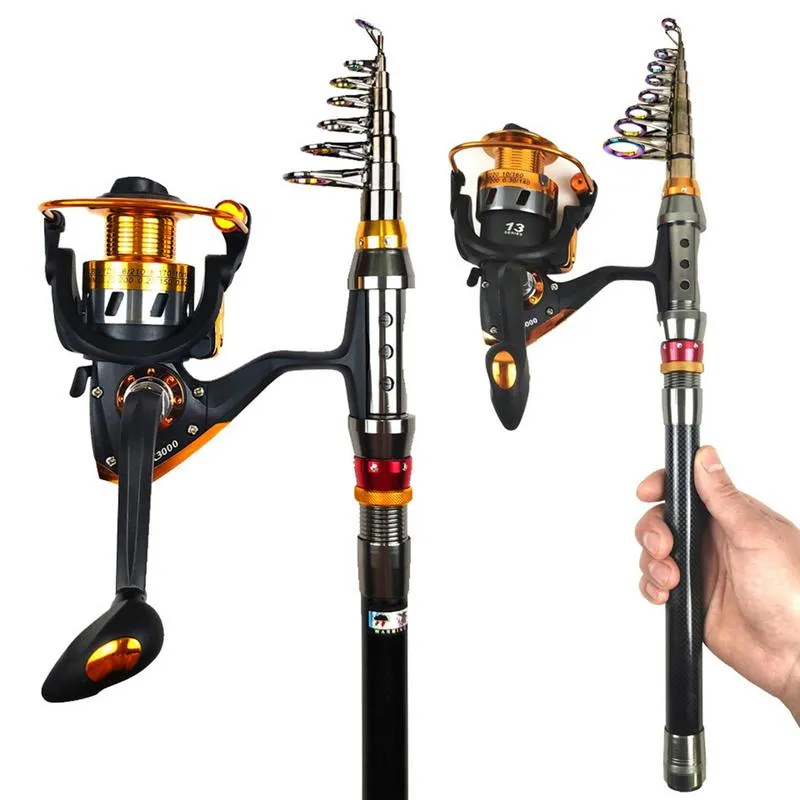2024Portable Fishing Rod and Reel Combo Set - Lightweight Ready-to-Go ...