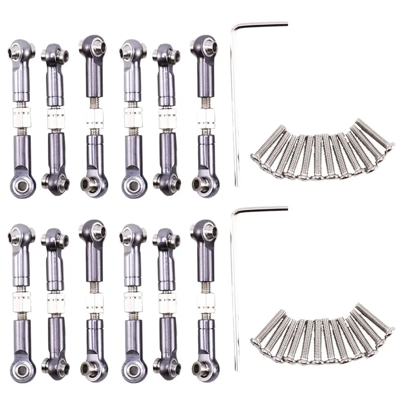 DHgate.com:12Pcs Grey Metal Linkage Pull Rod for Wltoys A949 A959 A969 ...
