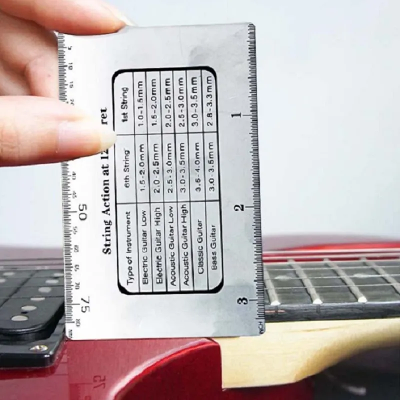 Guitar String Tool & Neck Adjustment Gauge Precise String Height Ruler ...