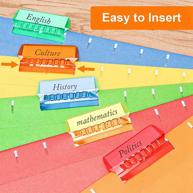 DHgate.com:120 Multicolor Plastic Hanging File Folder Tabs with Blank ...