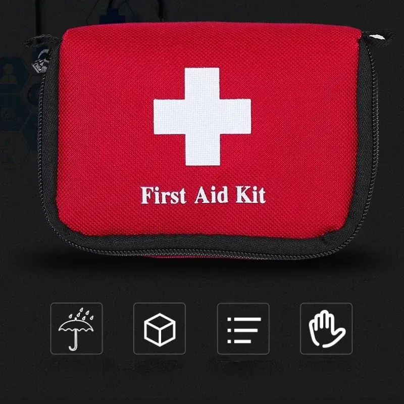 Portable First Aid Kit - Lightweight Nylon Emergency Medical Travel Bag ...