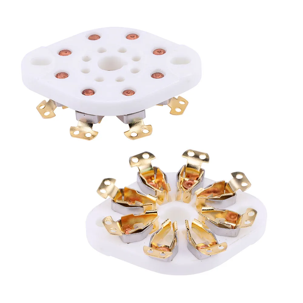 Black Ceramic Octal Tube Socket GZC8-NS for KT88 EL34 6CA7 5AR4 GZ34 ...