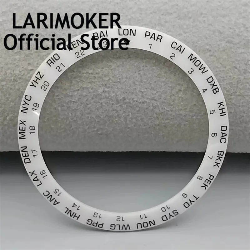 Ceramic Bezel Watch Parts - 40mm Ceramic Bezel Insert with Silver ...