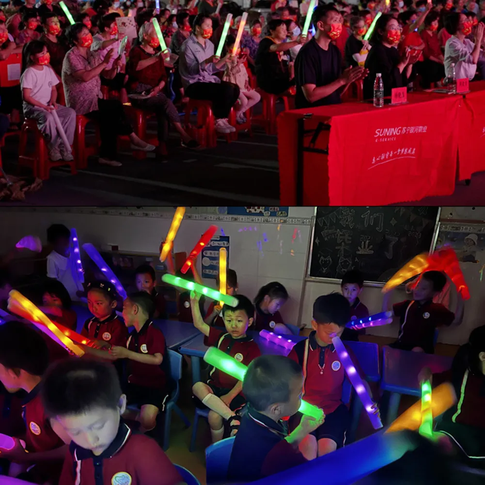 LED Party Foam Sticks: Colorful RGB Glow Sticks For Parties, Weddings ...