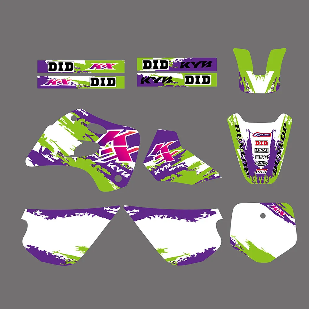 New Style Graphics Backgrounds Decals Stickers For Kawasaki KX80 KX 80 ...