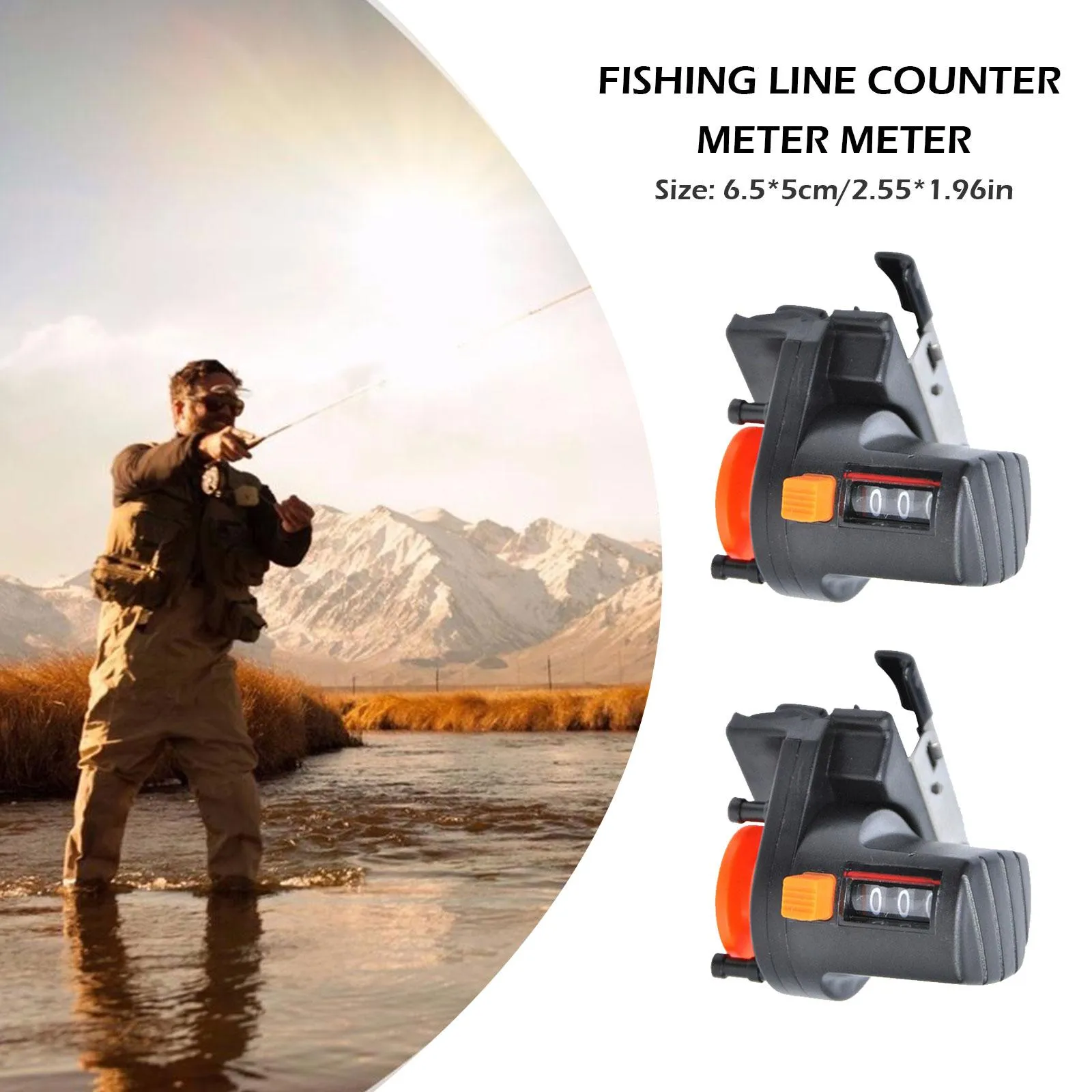 Line Counter Fishing Reels Depth Finder with 100lb Fishing Line Meter ...