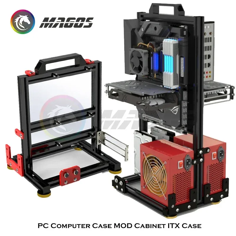 Supoort PC Gaming Case Portable ITX Full Aluminum, Video Card Support ...