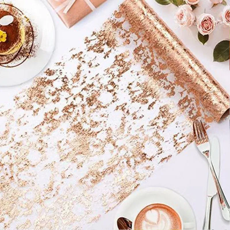 Sparkling Metallic Gold Gold Sequin Table Runner With Sequin Glitter ...