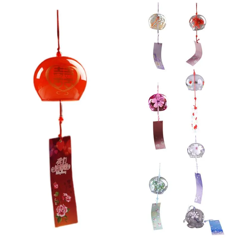 Mini Japanese Wind Bell Japan Wind Chimes Handmade Glass Furin Home ...