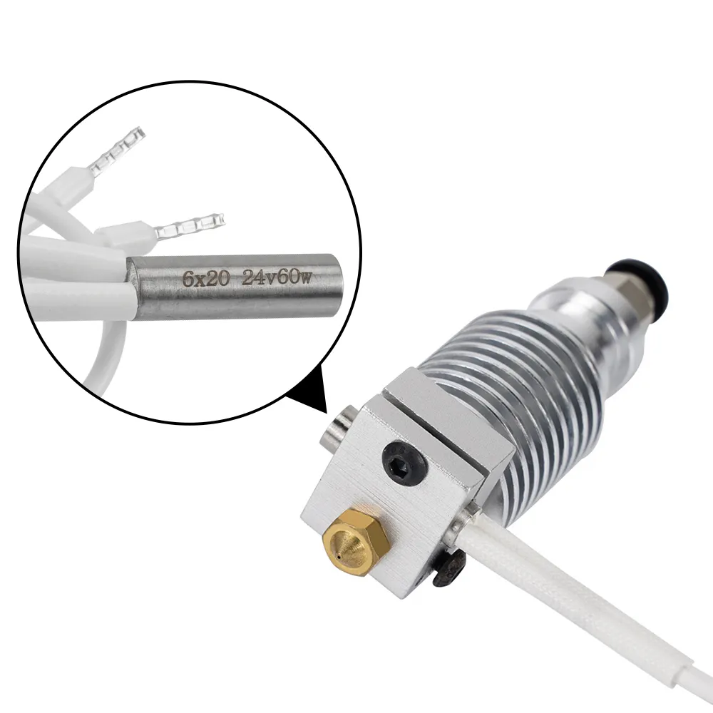 High-Power 3D Printer Cartridge Heaters 12V-24V, 60W-80W - 1M x 6mm x ...