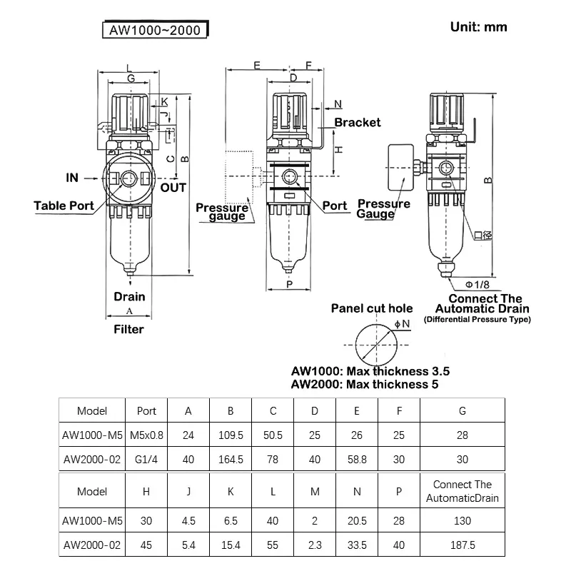 DHgate.com:AW2000-02 AW3000-03 AW4000-04 Compressor Air Filter ...