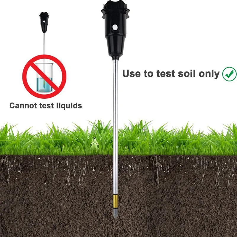 Long Probe Deep Soil pH Moisture Meter - Professional Soil Tester for ...