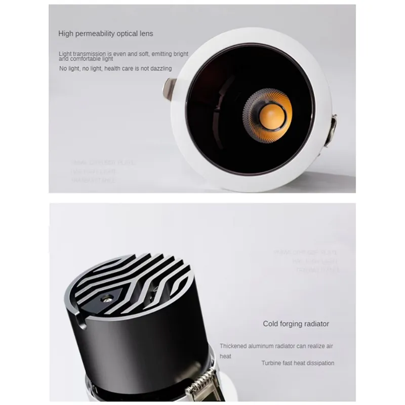 DHgate.com:7W Dimmable LED Recessed Downlight, Aluminum Ceiling ...