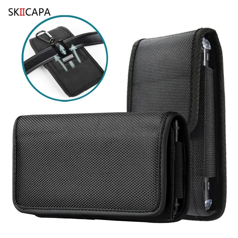 Premium Oxford Cloth & Leather Phone Pouch with Belt Clip - Shop Now ...