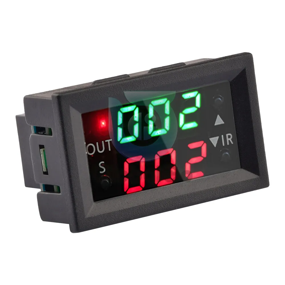 12V DC Dual LED Display Time Delay Relay Module with Digital Cycle ...