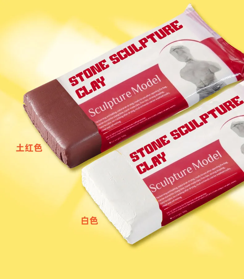 300g 10.6 oz Natural Baking-Free Mineral Soft Stone Sculpture Clay for ...