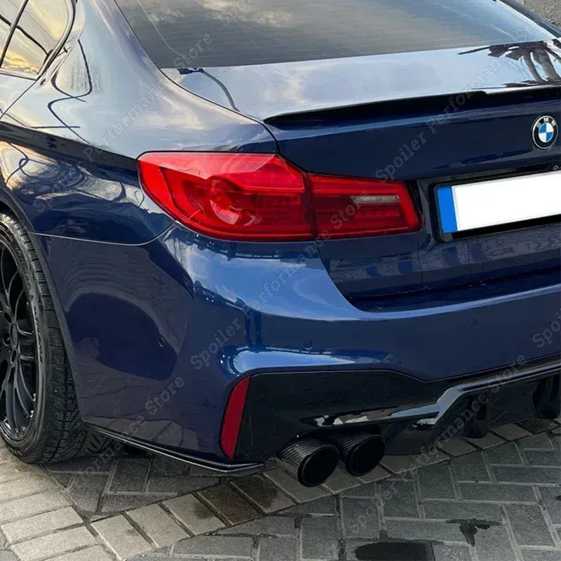 BMW 5 Series Gloss Black Rear Bumper Lip Splitter Spoilers And Body ...