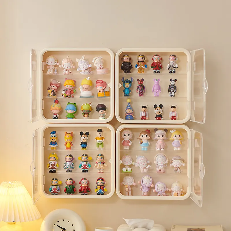 Wall Mount Blind Box Display Case Dustproof Acrylic Figurine Storage ...