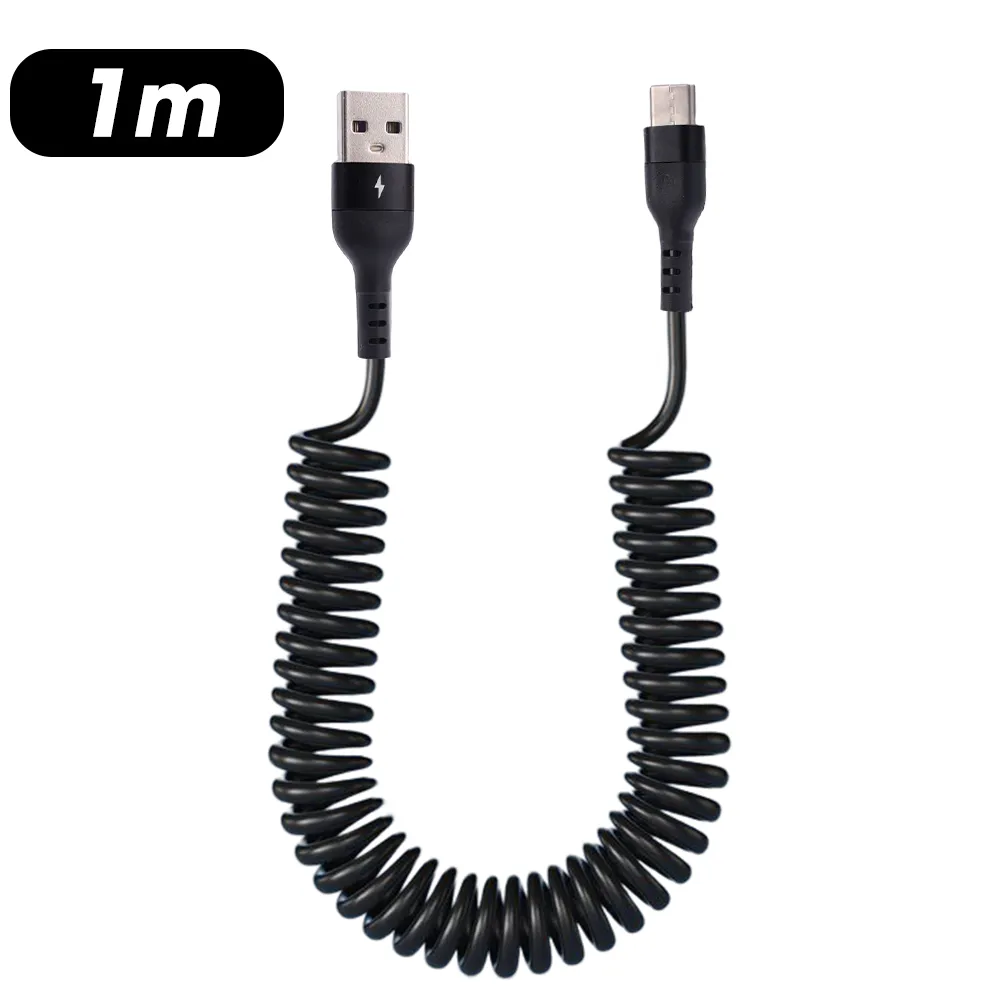 Creative Telescopic Spring USB Type C Data Cable for Android Phone ...