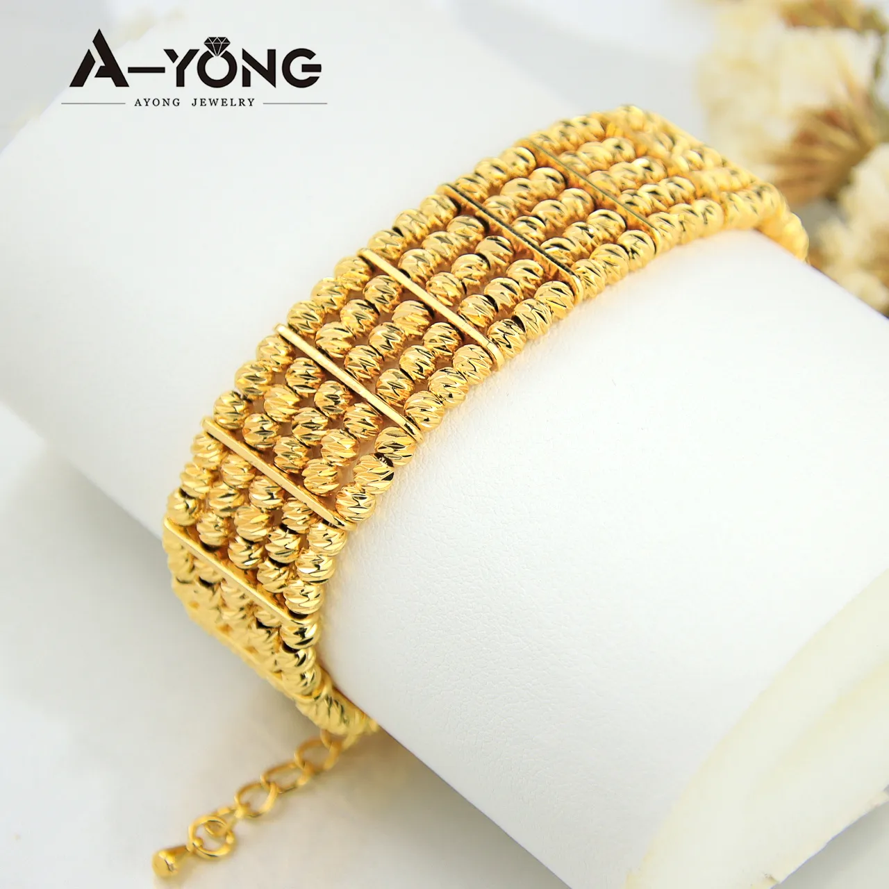 Dubai Gold Jewelry Elegant 21k Gold Plated Turkish Bangle For Women ...