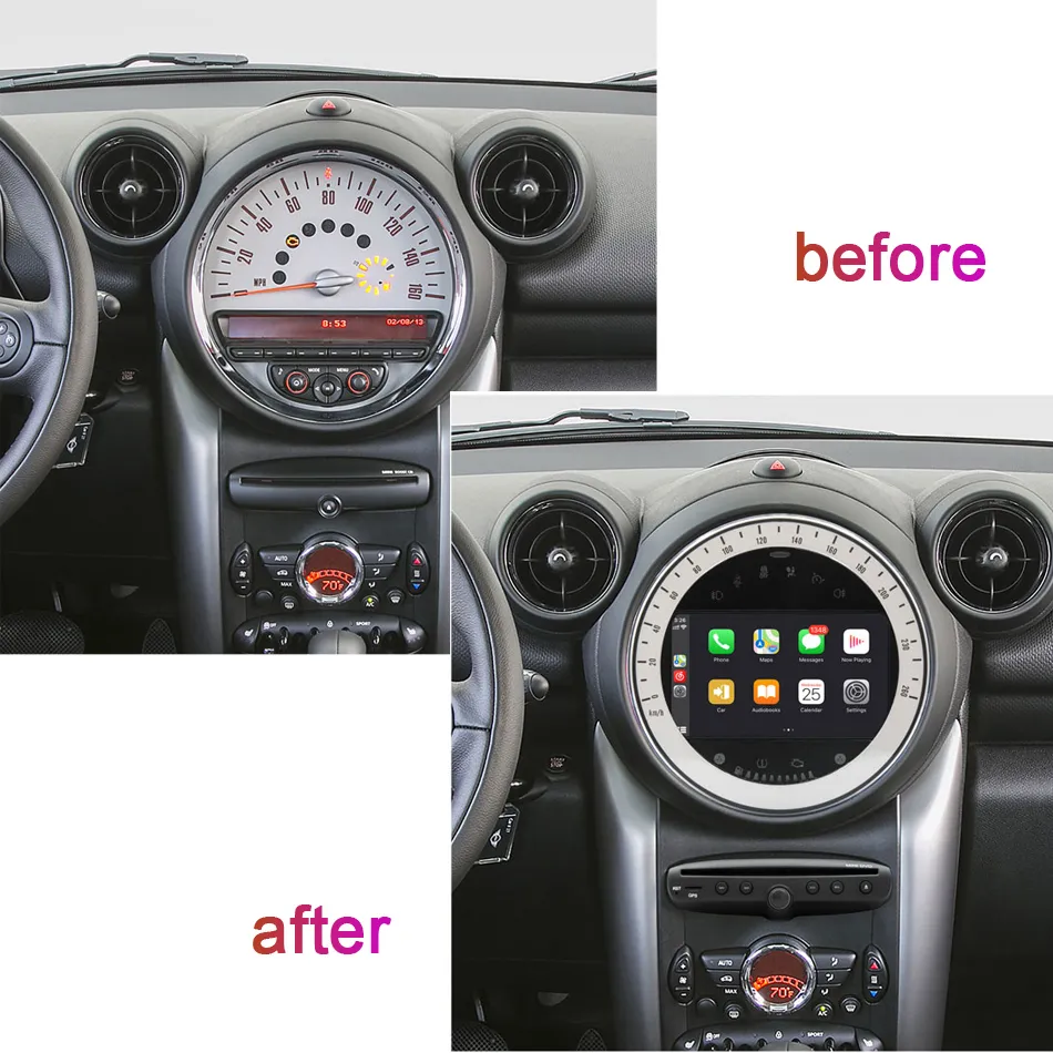 Silver Car Multimedia System with CarPlay, Android Unit & Touchscreen ...