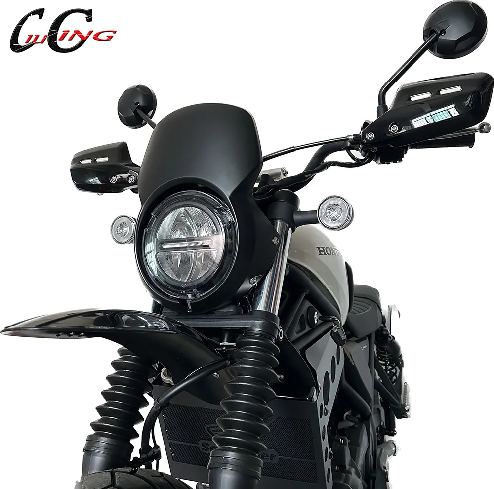 2024CL250/CL500 Motorcycle Windshield, Dark Smoke Windscreen Screen ...