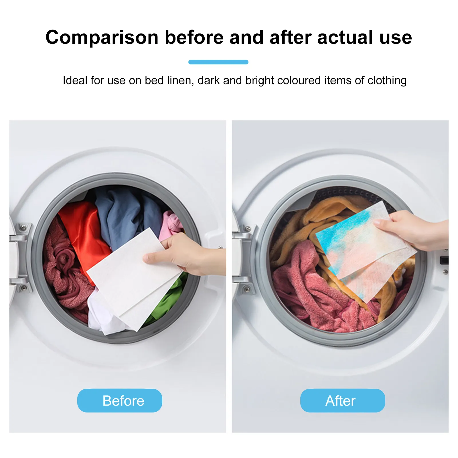50 Sheets Color Guard Laundry Sheets: Washing Machine Dye Transfer ...