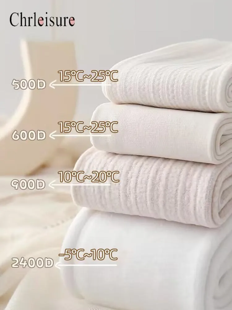 DHgate.com:Beige Ribbed Thermal Tights | High-Waist Elastic Pantyhose ...