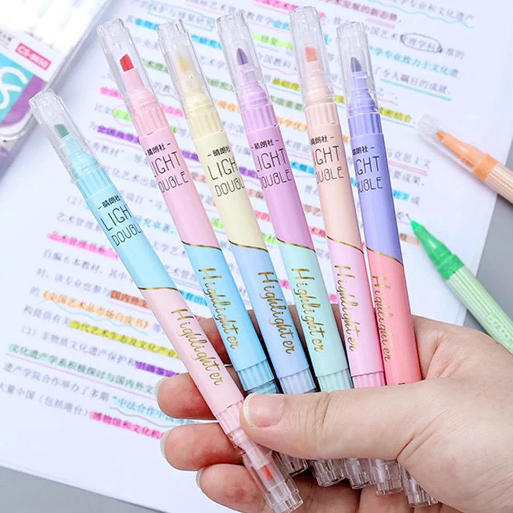 Double-Ended Two-Color Highlighter Set - Multipurpose Color Markers for ...