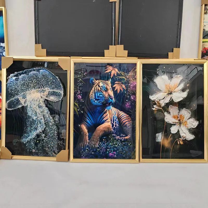 Luxury Abstract Flower Painting For Modern Entrance Decoration In ...