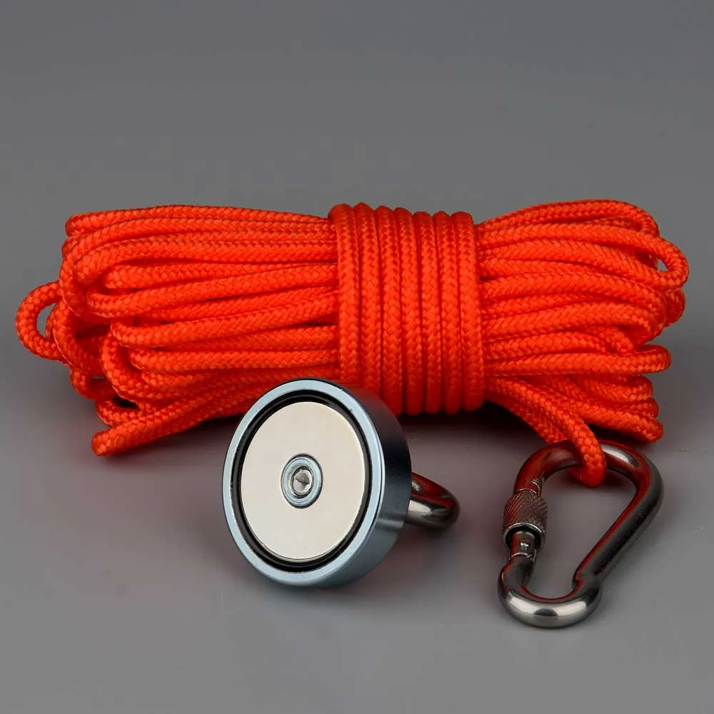 Heavy Duty Retrieving Magnet Set: D67mm, 200KG Pull Force, Durable Rope ...